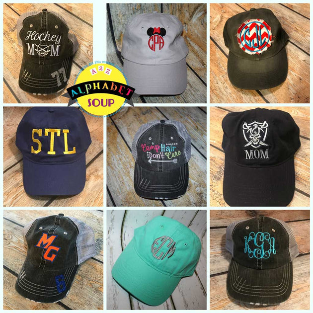 Baseball Hats & Visors – Alphabet Soup Designs