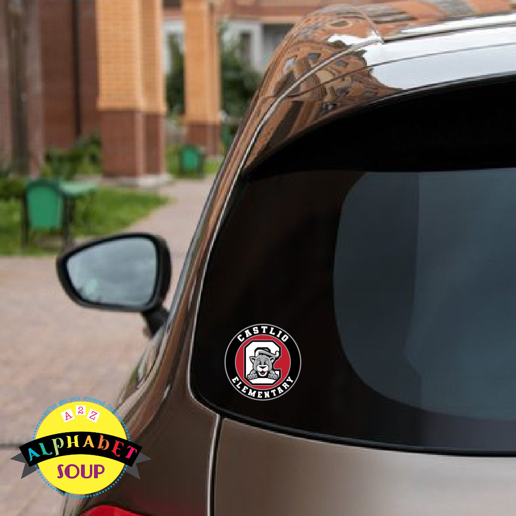 Custom School Spirit Wear | Castlio Elementary Car Decal – Alphabet ...