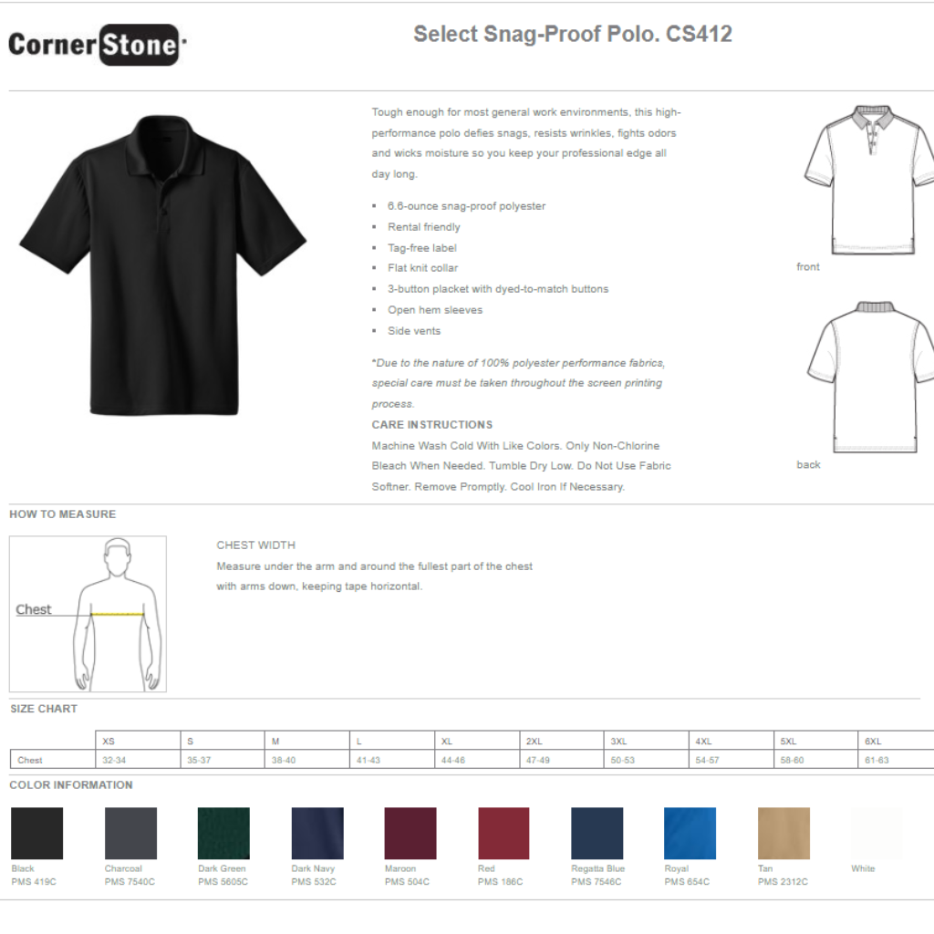 Custom Apparel | St Louis Police Officers Association CornerStone Polo ...