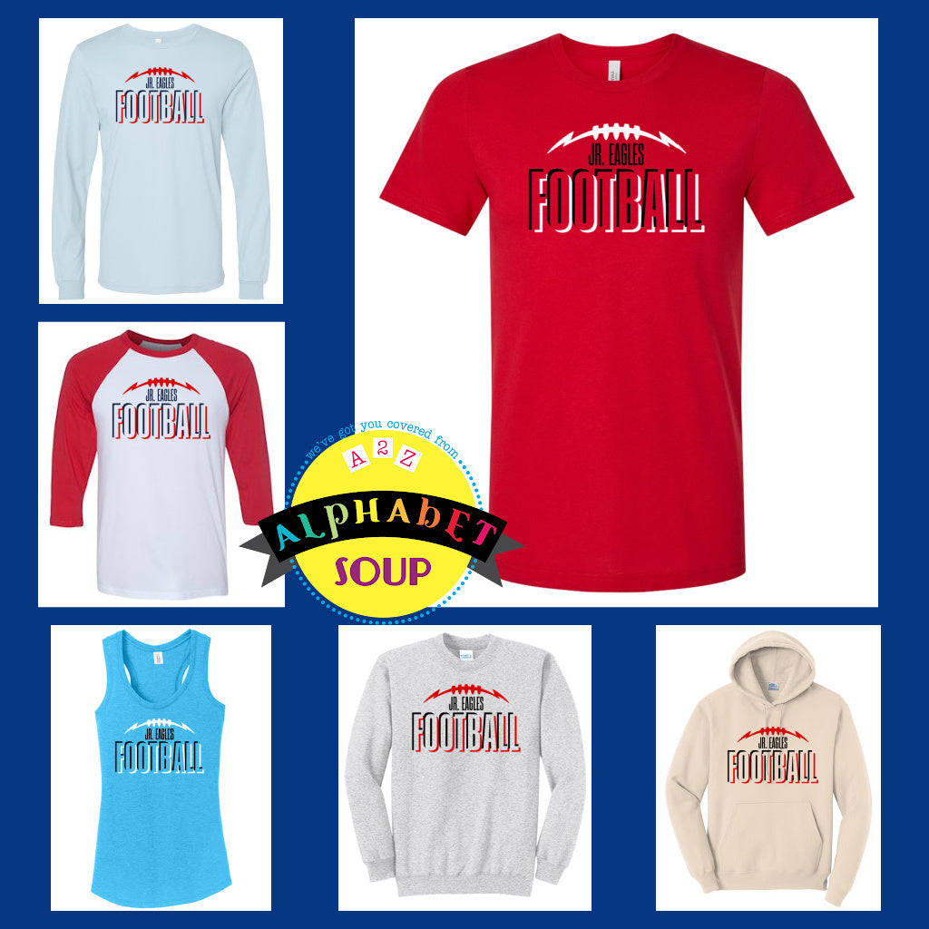 Custom Team Spirit Wear | Jr Eagles Tees & Sweatshirts – Alphabet Soup ...