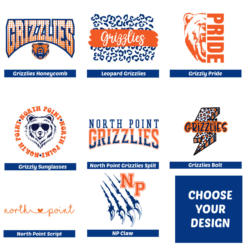 Custom School Spirit Wear | North Point Grizzlies Solar Crew Tee ...